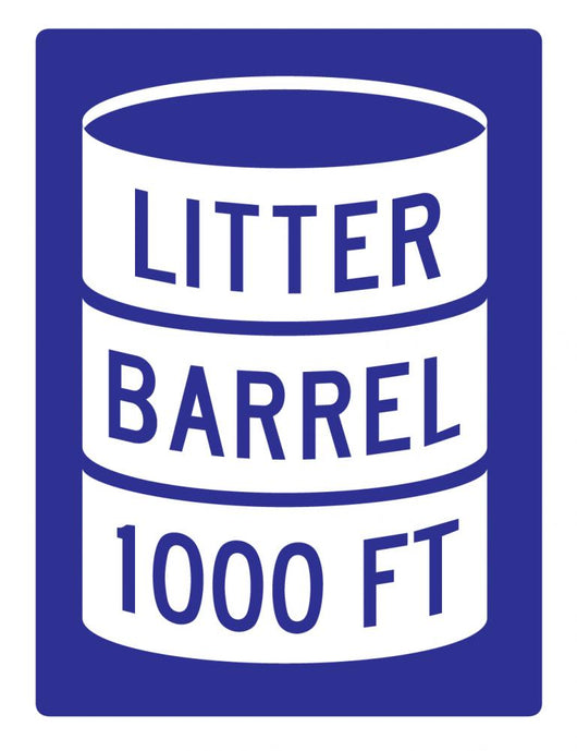 Litter Barrel Sign Wall Decal - WallMonkeys.com – Wallmonkeys