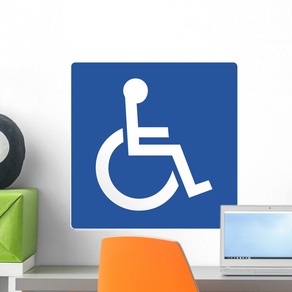 Handicapped Symbol Sign Wall Decal - WallMonkeys.com – Wallmonkeys