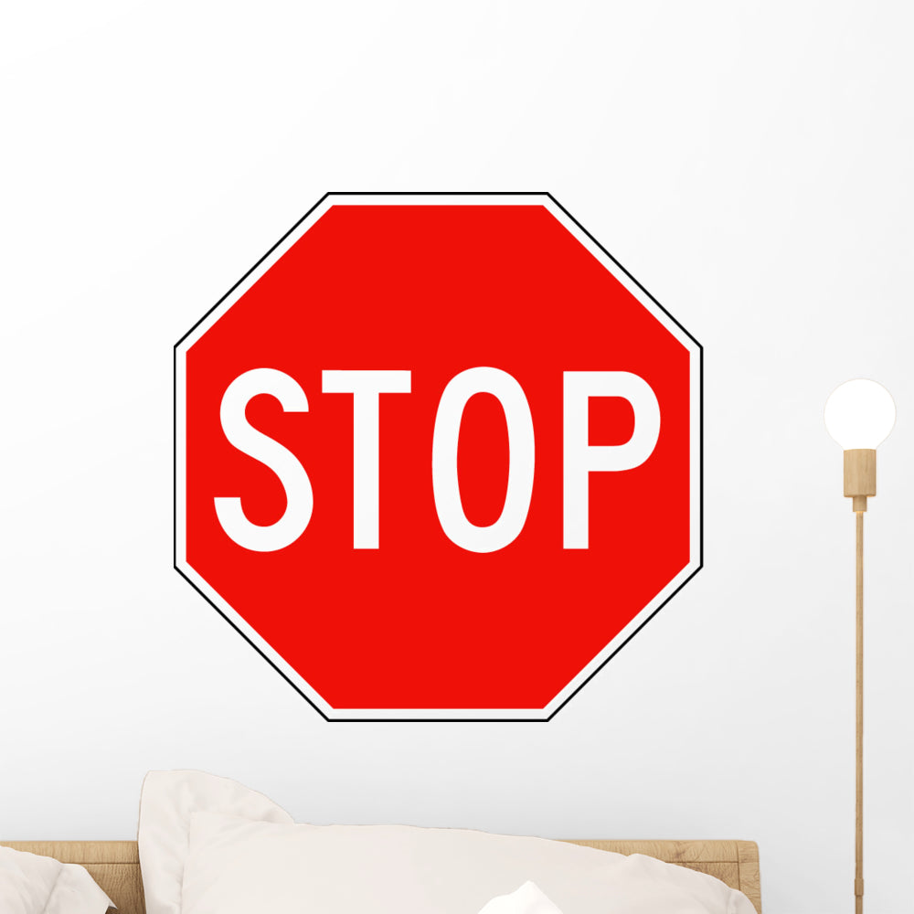 Stop Sign Wall Decal - WallMonkeys.com – Wallmonkeys