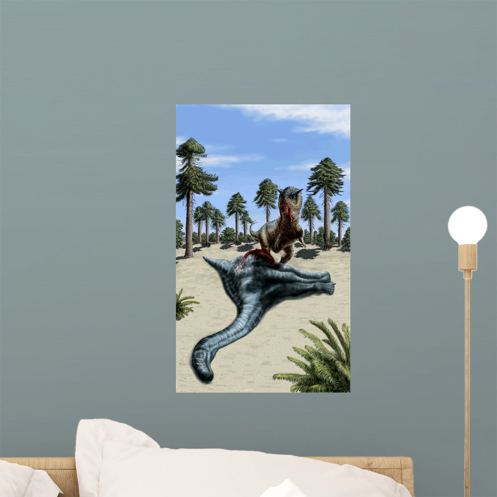 Carnotaurus Eating Flesh Dead Wall Decal - WallMonkeys.com – Wallmonkeys