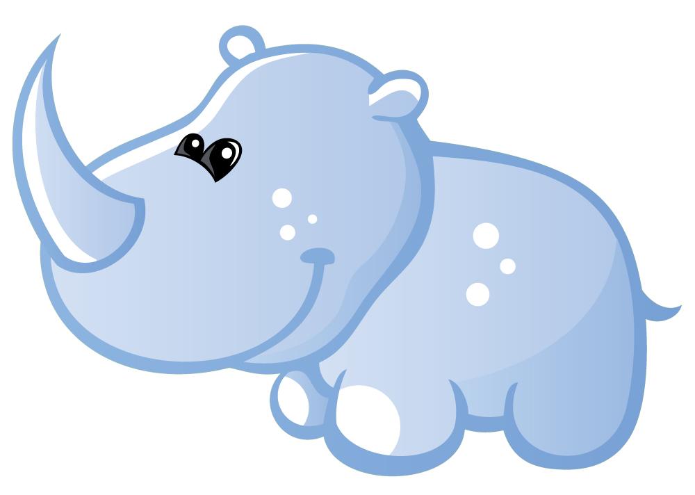 Cute Baby Blue Cartoon Wall Decal - WallMonkeys.com – Wallmonkeys