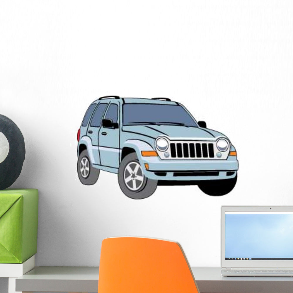 Light Blue SUV Wall Decal - WallMonkeys.com – Wallmonkeys