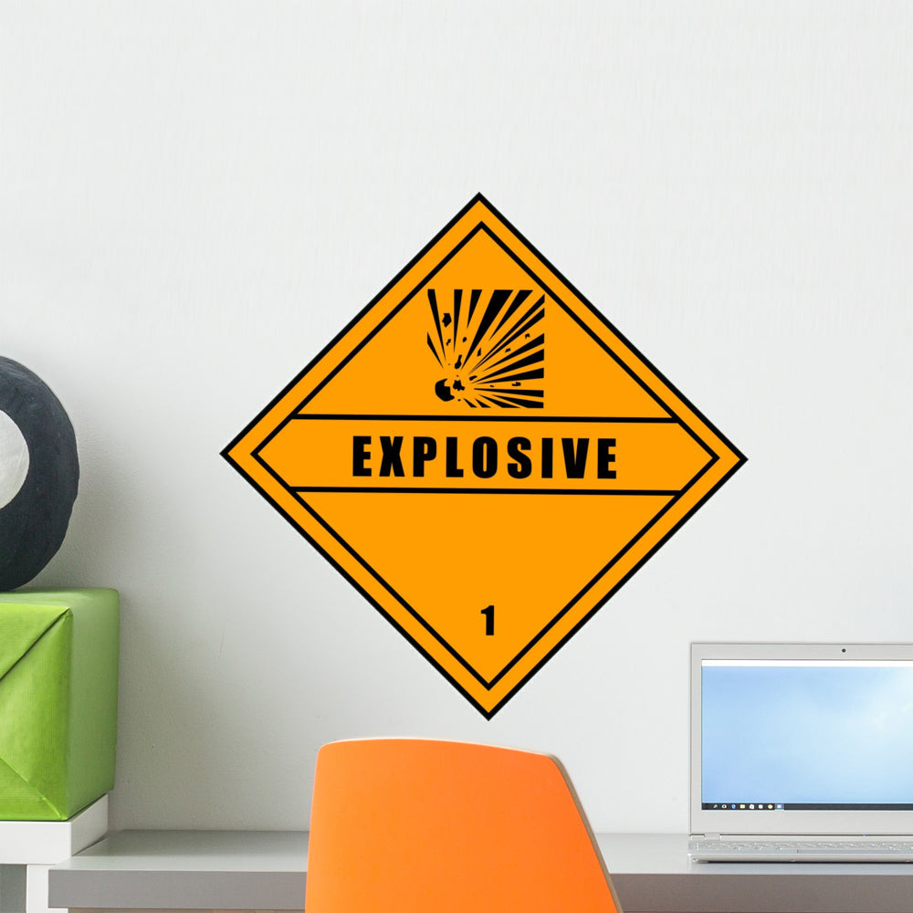 Chemical Sign Dangerous Explosive Wall Decal - WallMonkeys.com ...