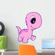 Pink Baby Brontosaurus Dinosaur Wall Decal - WallMonkeys.com – Wallmonkeys