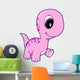 Pink Baby Brontosaurus Dinosaur Wall Decal - WallMonkeys.com – Wallmonkeys