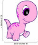 Pink Baby Brontosaurus Dinosaur Wall Decal - WallMonkeys.com – Wallmonkeys