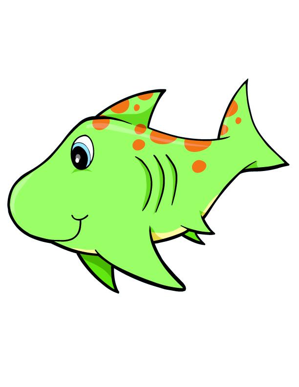 Spotted Green Baby Shark Wall Decal - WallMonkeys.com – Wallmonkeys