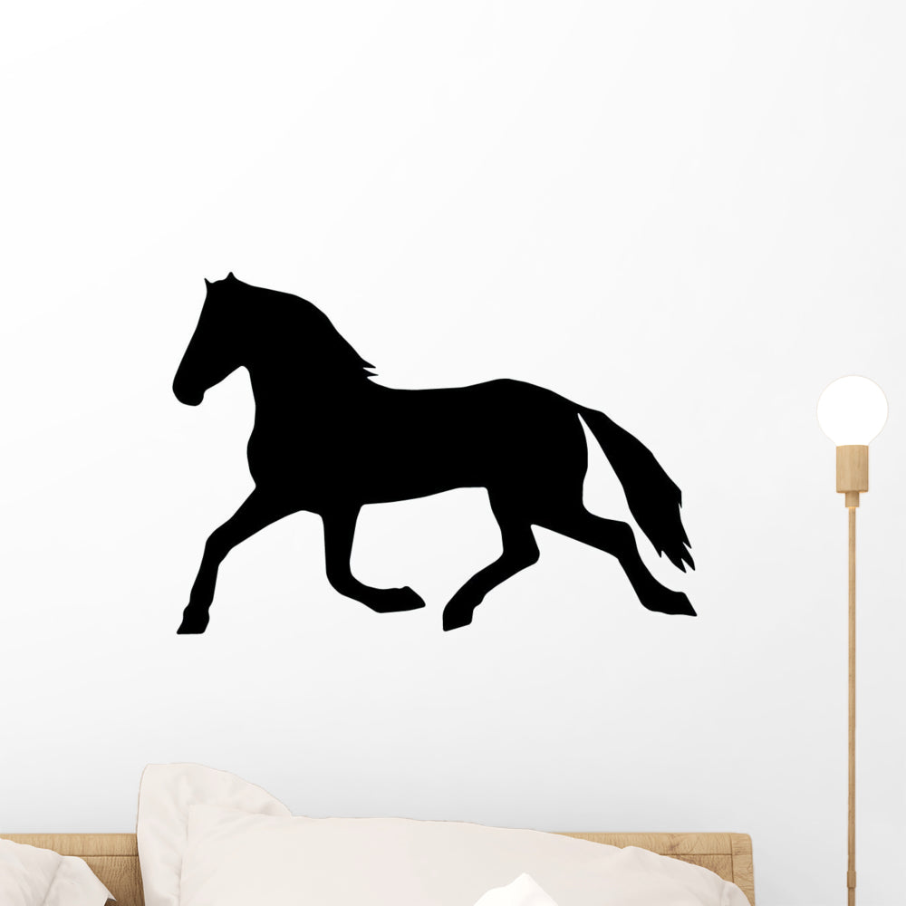 Cantering Horse Silhouette Wall Decal - WallMonkeys.com – Wallmonkeys