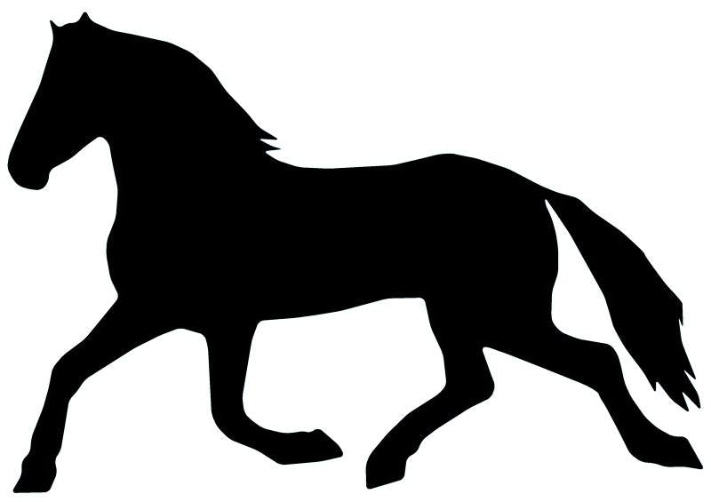 Cantering Horse Silhouette Wall Decal - WallMonkeys.com – Wallmonkeys