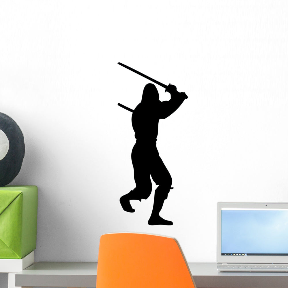 Ninja Silhouette Wall Decal – Wallmonkeys