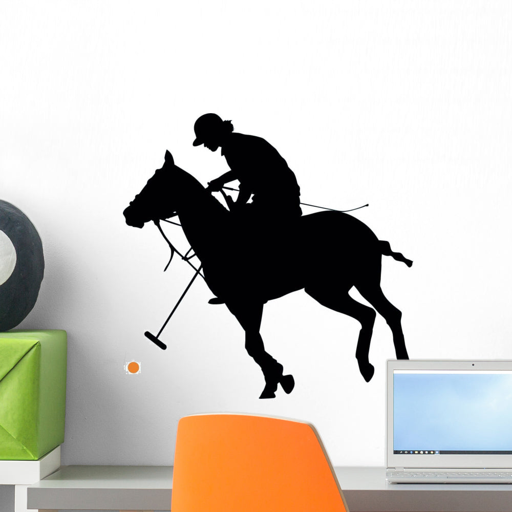 Sporty Polo Player Wall Decal - WallMonkeys.com – Wallmonkeys