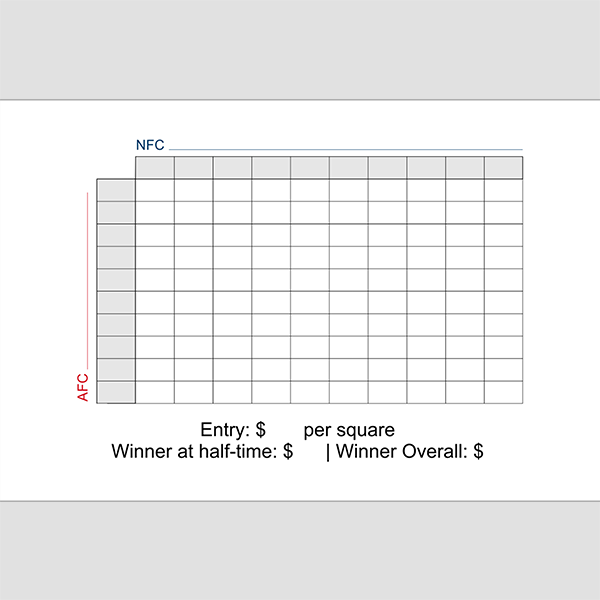 Football Squares Wall Decal | AFC NFC Division Winners – Wallmonkeys