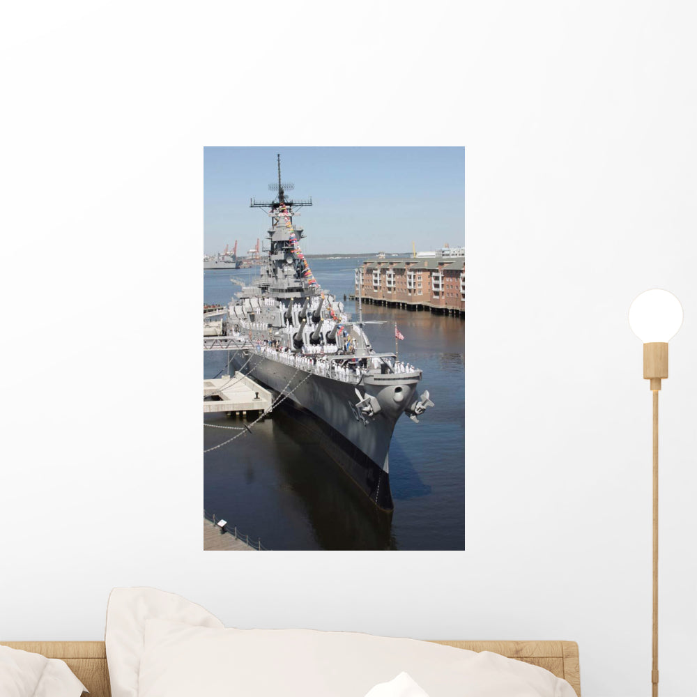 Decommissioned Us Navy Battleship Wall Decal - WallMonkeys.com ...