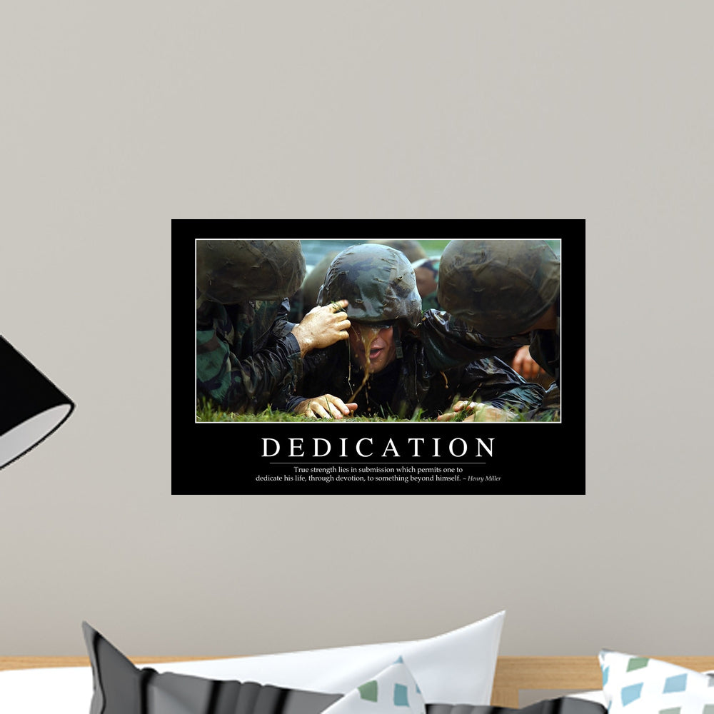 Dedication Inspirational Quote and Wall Decal - WallMonkeys.com ...