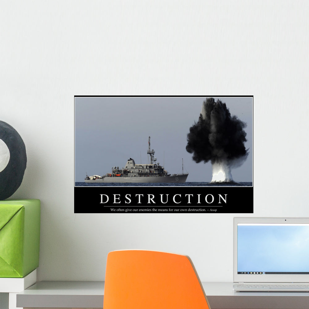 Destruction Inspirational Quote and Wall Decal Design 2 - WallMonkeys ...
