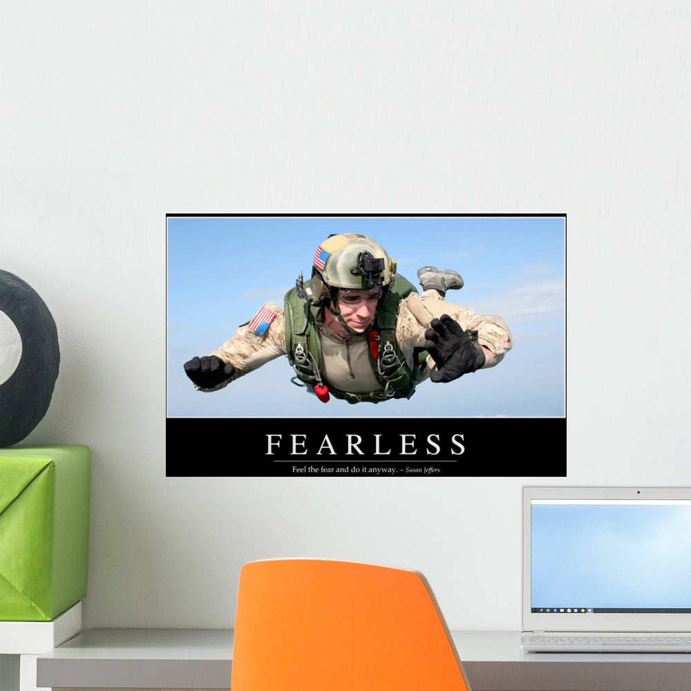 Fearless Inspirational Quote and Wall Decal - WallMonkeys.com – Wallmonkeys