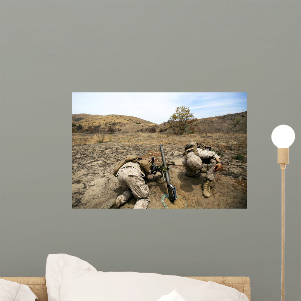 Us Marines Fire Mortars Wall Decal - WallMonkeys.com – Wallmonkeys