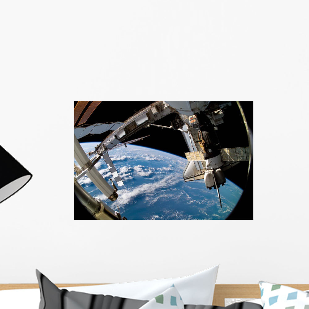 Space Shuttle Atlantis and Wall Decal Design 1 - WallMonkeys.com ...