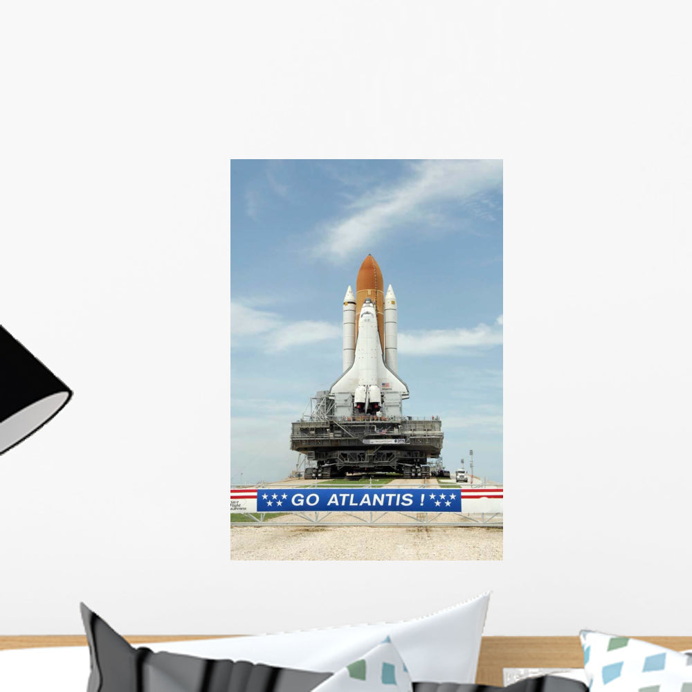 Space Shuttle Atlantis Approaches Wall Decal - WallMonkeys.com ...