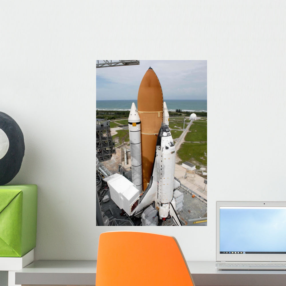 Space Shuttle Atlantis Sits Wall Decal Design 6 - WallMonkeys.com ...