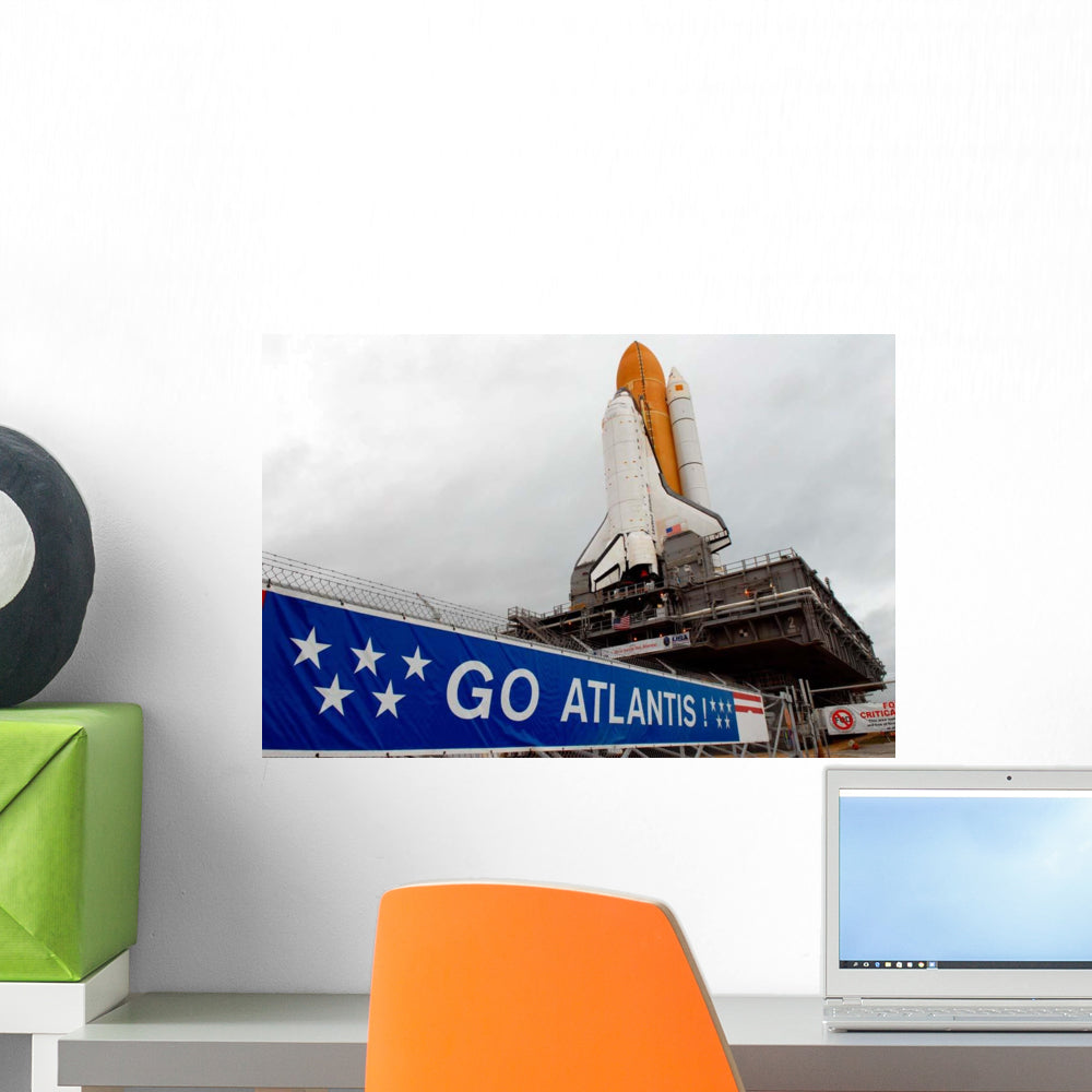 Space Shuttle Atlantis Launch Wall Decal Design 4 - WallMonkeys.com ...
