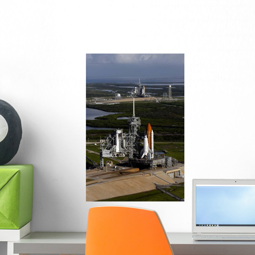 Space Shuttle Atlantis and Wall Decal Design 5 - WallMonkeys.com ...