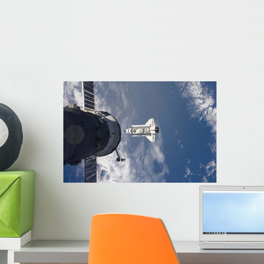 Space Shuttle Atlantis and Wall Decal Design 1 - WallMonkeys.com ...