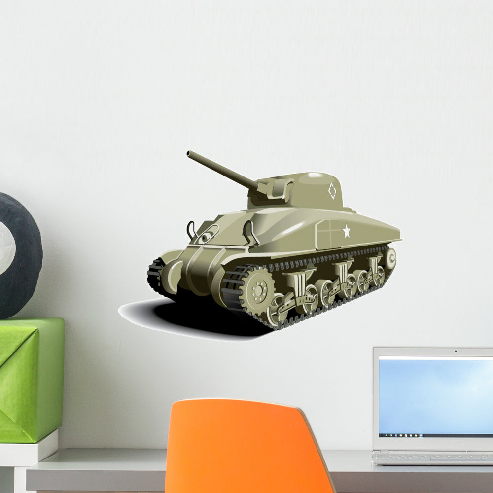 Green Military Tank Wall Decal - WallMonkeys.com – Wallmonkeys