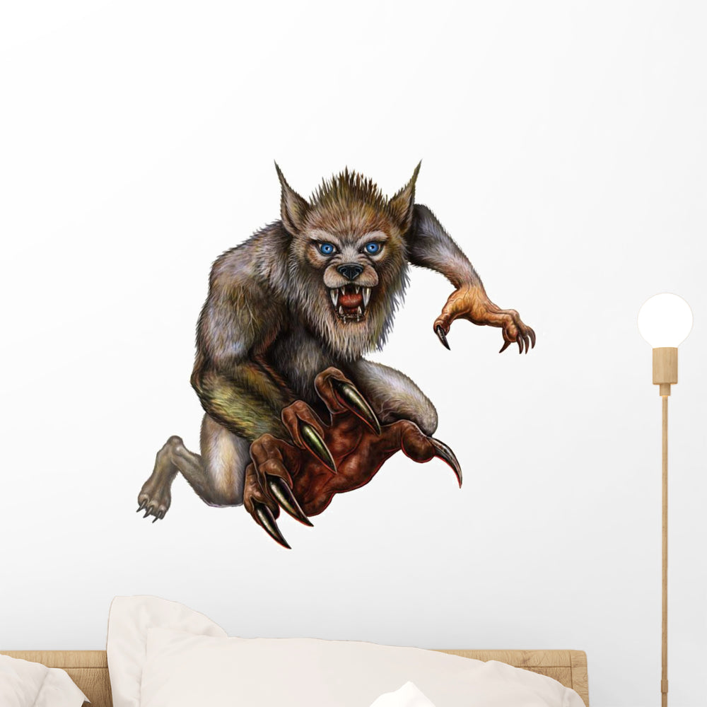 Jumping Werewolf Wall Decal – Wallmonkeys
