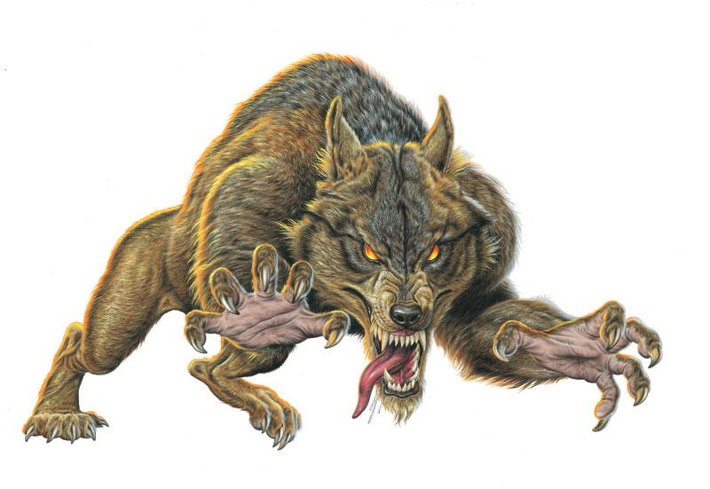 Leaping Werewolf Wall Decal – Wallmonkeys