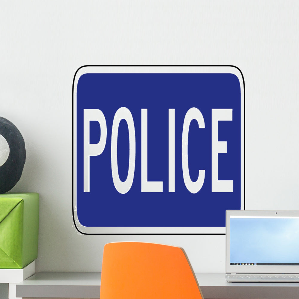 Police Word Sign Wall Decal - WallMonkeys.com – Wallmonkeys